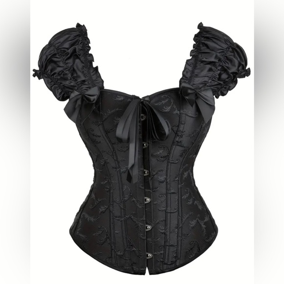 Tops | Temu Corset Top Black Never Used | Poshmark
